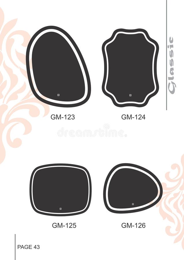 Led Mirror with Touch Sensor Design Stencil Cdr X6 Stock Vector ...