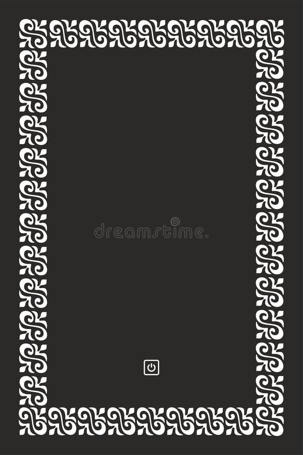 Led Mirrors Glass Border Design Vector CDR Stock Vector - Illustration ...
