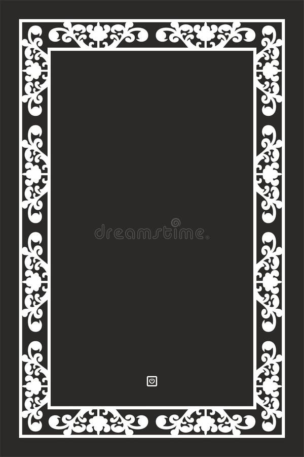 Led Mirrors Glass Border Design Vector CDR Stock Vector - Illustration ...