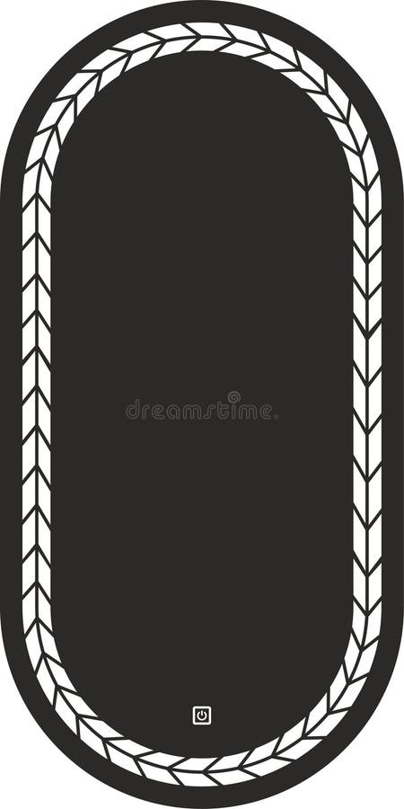 Led Mirrors Glass Border Design Vector CDR Stock Vector - Illustration ...