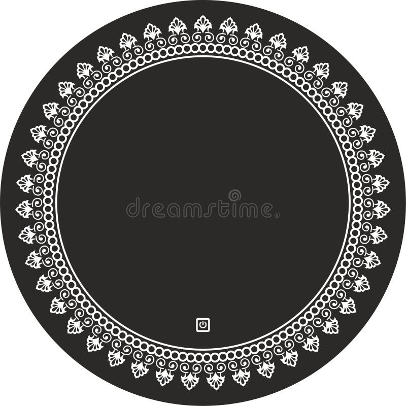 Led Mirrors Glass Border Design Vector CDR Stock Vector - Illustration ...
