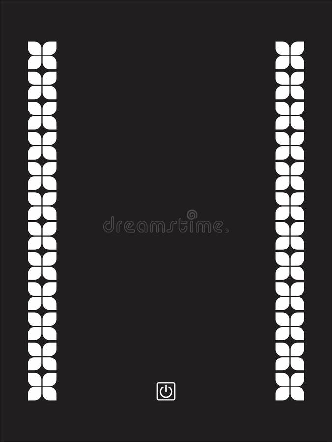 Led Mirrors Glass Border Design Vector CDR. X6 Stock Vector ...
