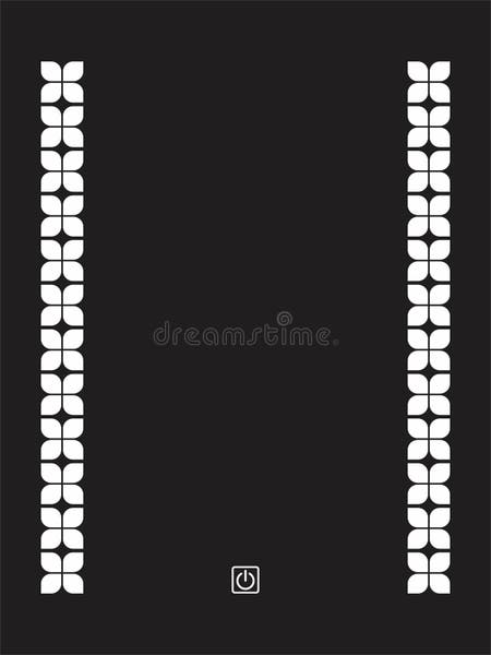 Led Mirrors Glass Border Design Vector CDR. X6 Stock Vector ...
