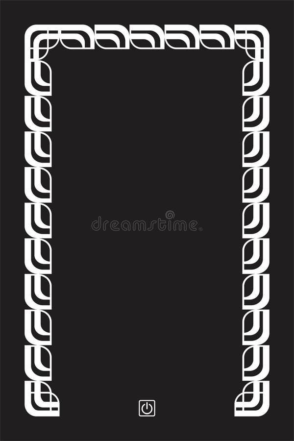 Led Mirrors Glass Border Design Vector CDR. X6 Stock Illustration ...