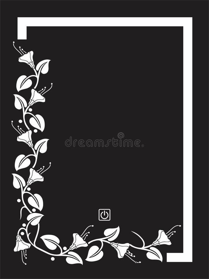 Led Mirrors Glass Border Design Vector CDR. X6 Stock Vector ...