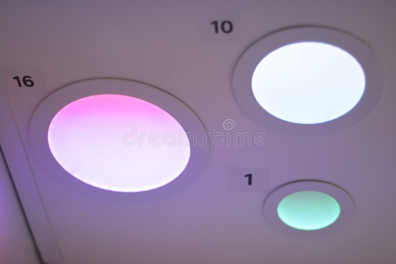 LED Lights Display in Store Stock Photo - Image of chic, bulb: 157834234