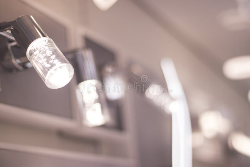 LED Lights Display in Store Stock Image - Image of inside, lamp: 157834351