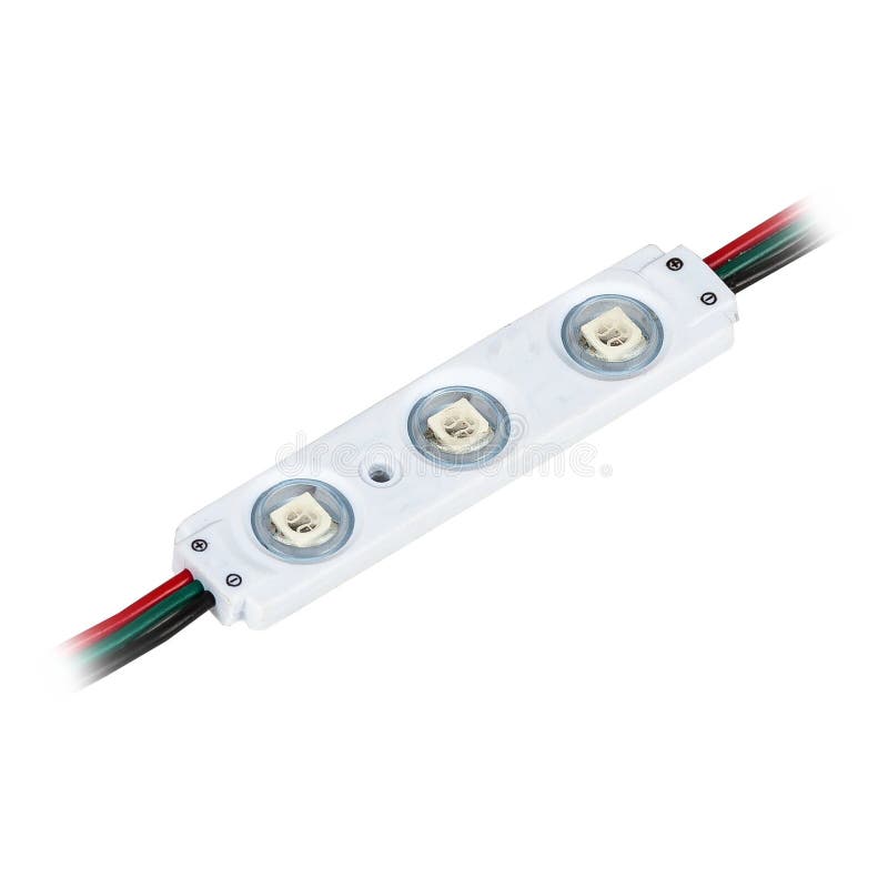 LED Module Isolated on White Background Stock Photo - Image of electric ...
