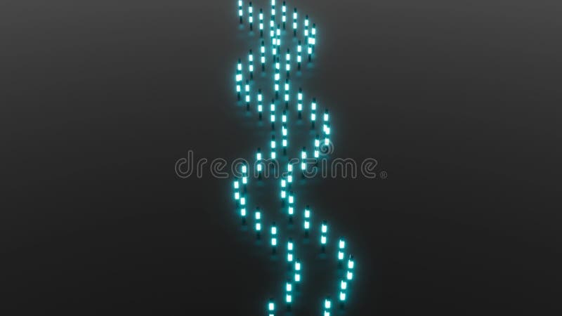 Led Neon Lights Curve Roads Able To Loop Endless Stock Video - Video of ...