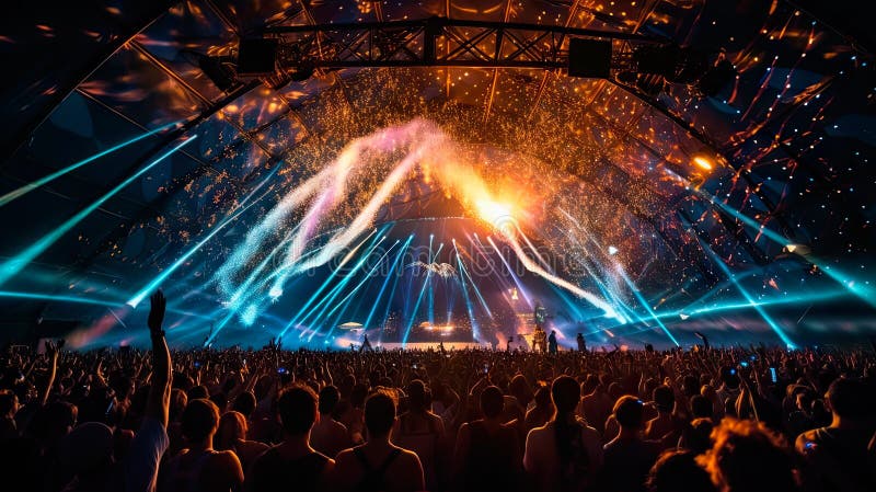 LED Panels Forming Mesmerizing Patterns Stock Illustration ...