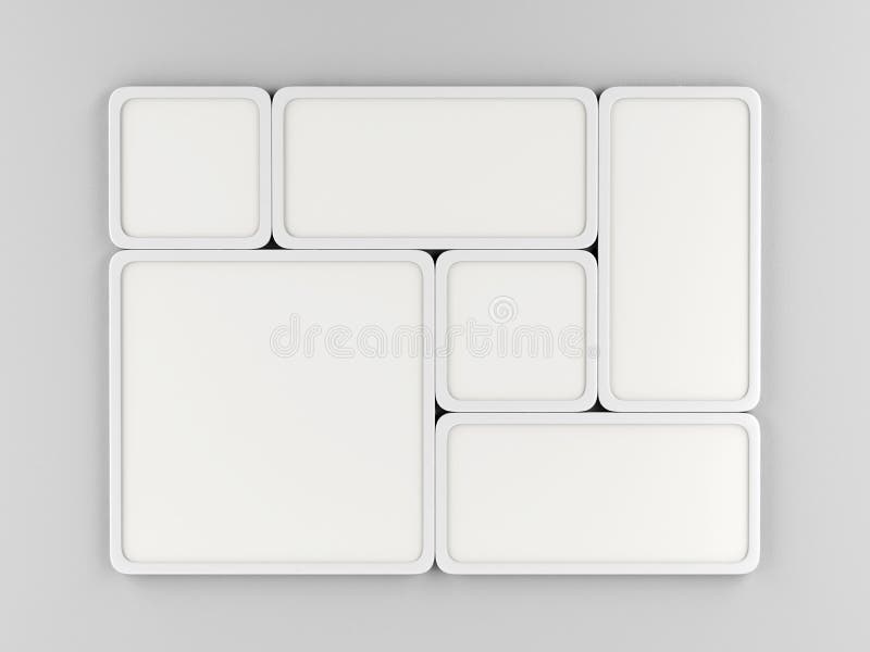 Led panels on gray wall stock illustration. Illustration of saver ...