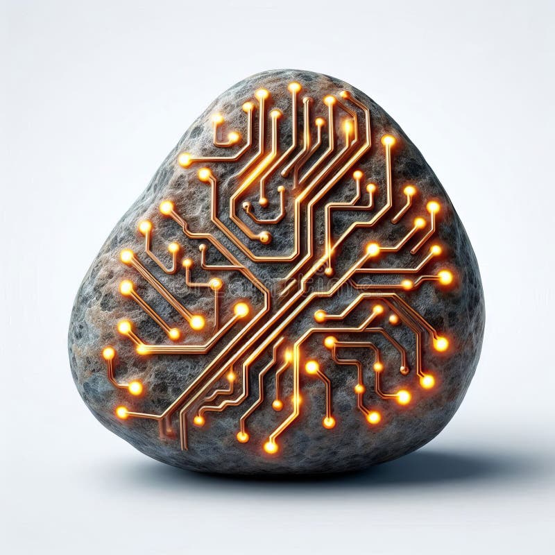 LED Pattern Smart Rock a Close Up of a Smart Rock with an LED Pa Stock ...