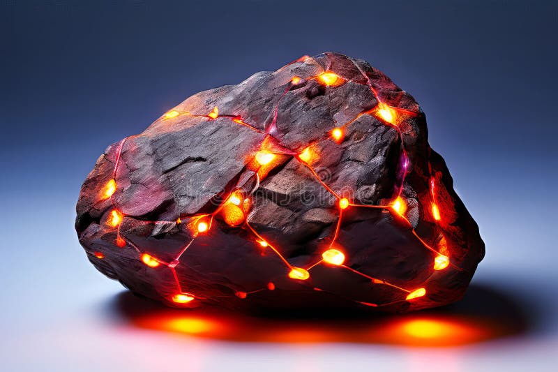 Led Pattern Smart Rock a Close Up of a Smart Rock with an Led Pa Stock ...
