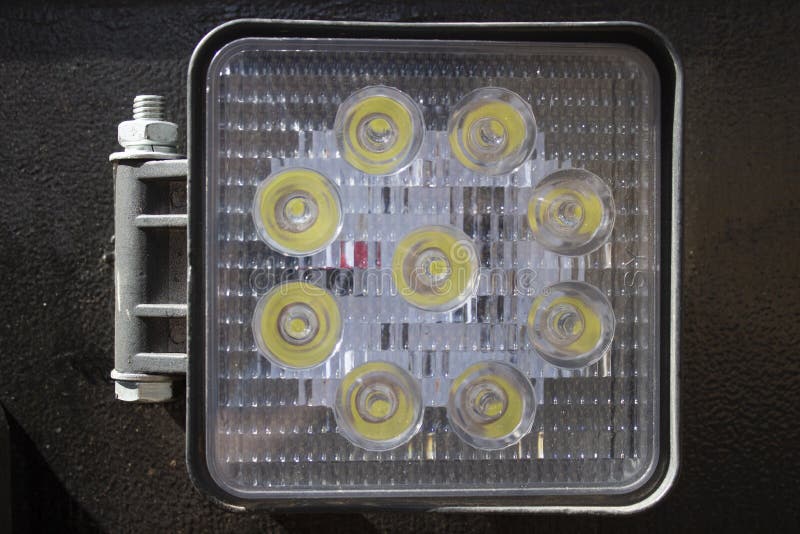 LED Pick-Up Spot light stock photo. Image of glass, bolt - 124090174