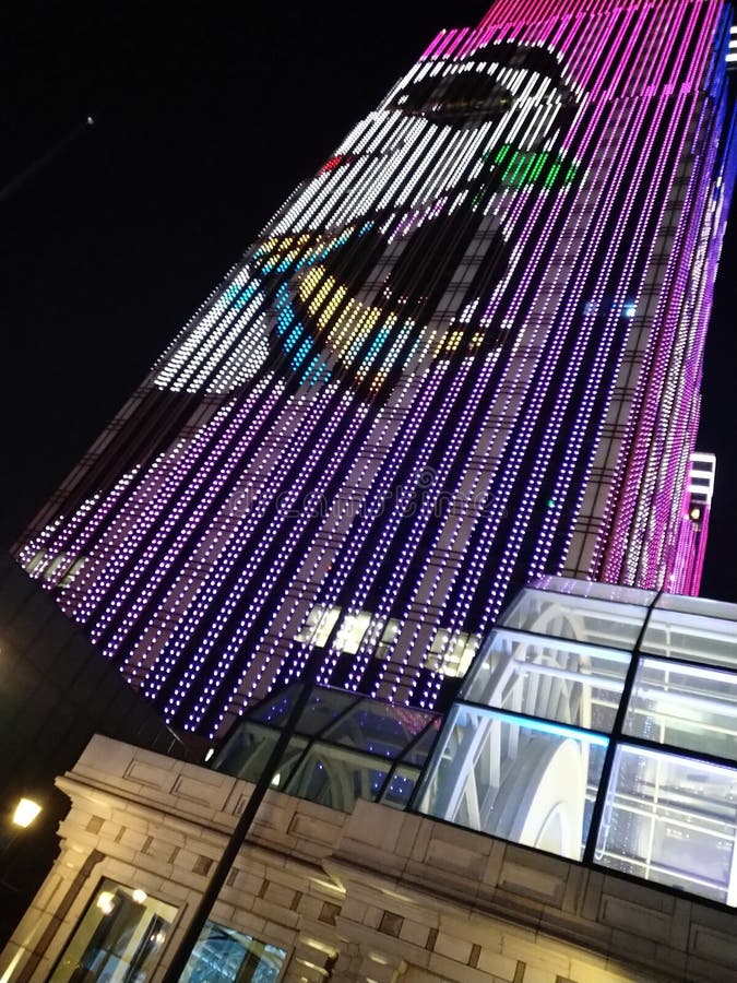 LED Picture on Building in Shanghai Editorial Photography - Image of ...