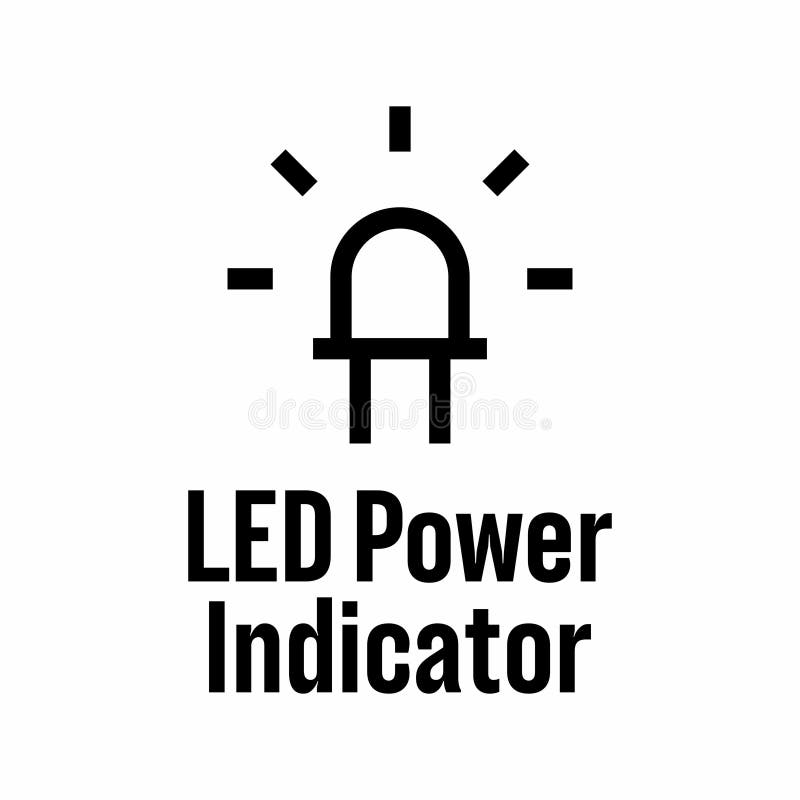 LED Power Indication Vector Information Sign Stock Vector ...