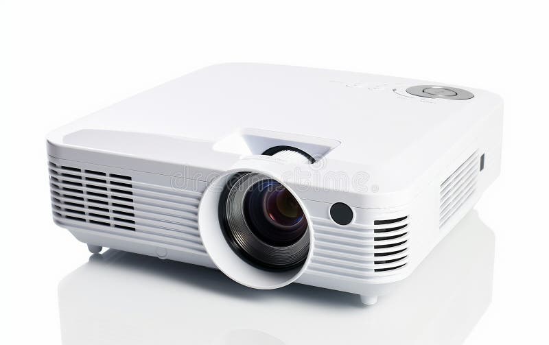 LED Projector on White Background Stock Image - Image of highdefinition ...
