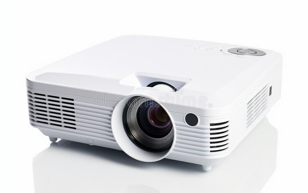 LED Projector on White Background Stock Image - Image of highdefinition ...
