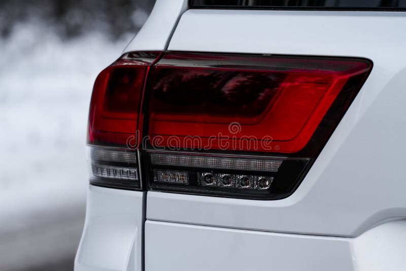 Closeup Tail Light of a Modern Car. Stock Image - Image of rear, view ...