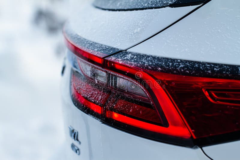 LED red taillight. stock photo. Image of closeup, road - 271896360