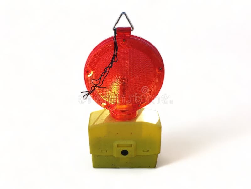 LED Road Flasher with Fixed Red Light- Stock Image - Image of signal ...