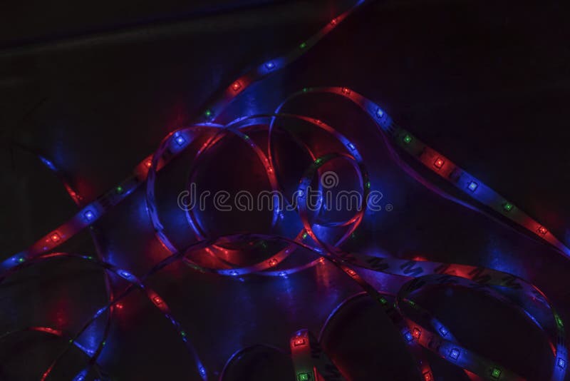 LED Running Lights Change Color Stock Photo - Image of abstract ...