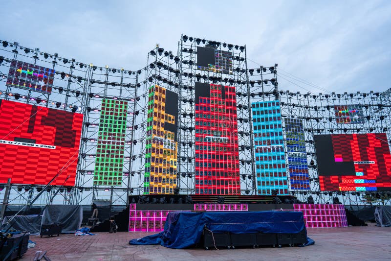 Led Screen Installation and Calibration for Event Stage Setup, Panel ...