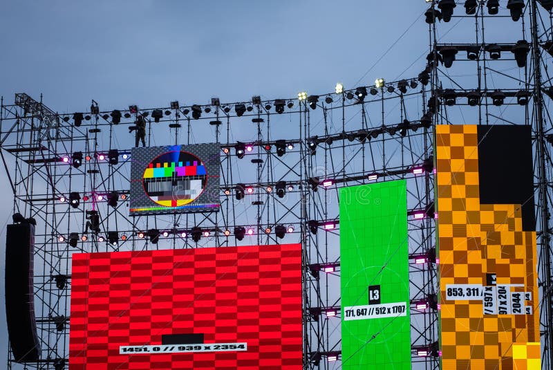 Led Screen Installation and Calibration for Event Stage Setup, Panel ...