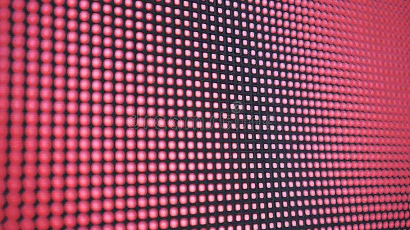 LED Screen in Operation Outside. Close-up View. Stock Image - Image of ...
