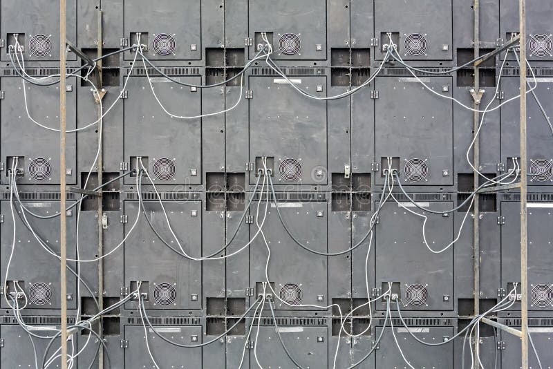 LED Screen Panels Rear View Stock Image - Image of display, rear: 69601095