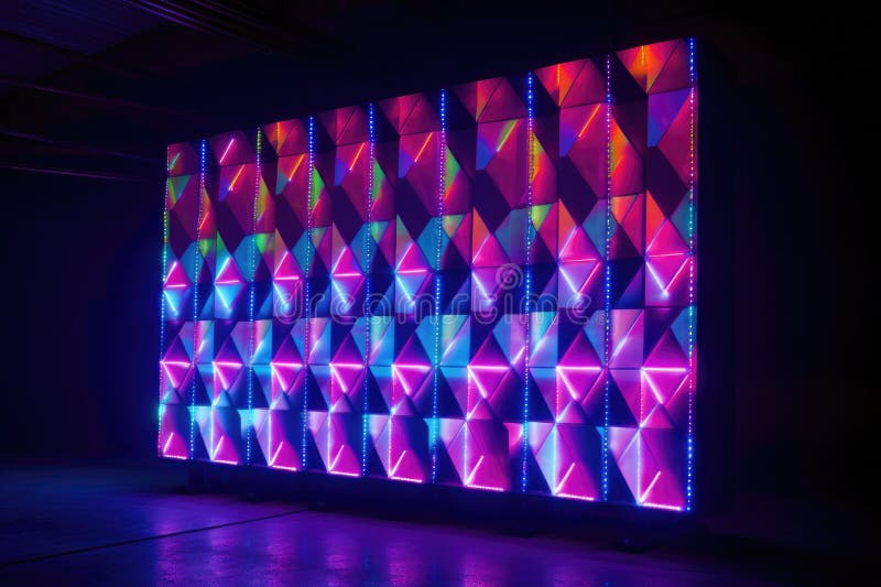 Led Screen Pixels Forming Geometric Shapes Stock Illustration ...