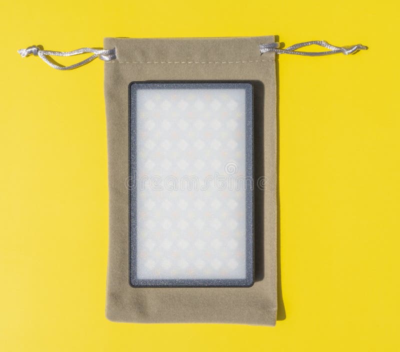 Led Screen Portable Macro Texture Isolated on Yellow Background. Art ...