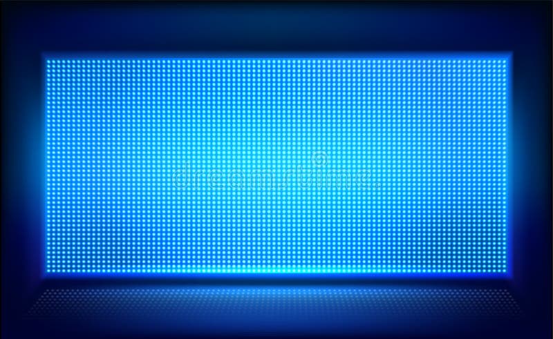 Led Screen. Tv Show LCD Light Screen Blue Panel on Stage, Wall Monitor ...