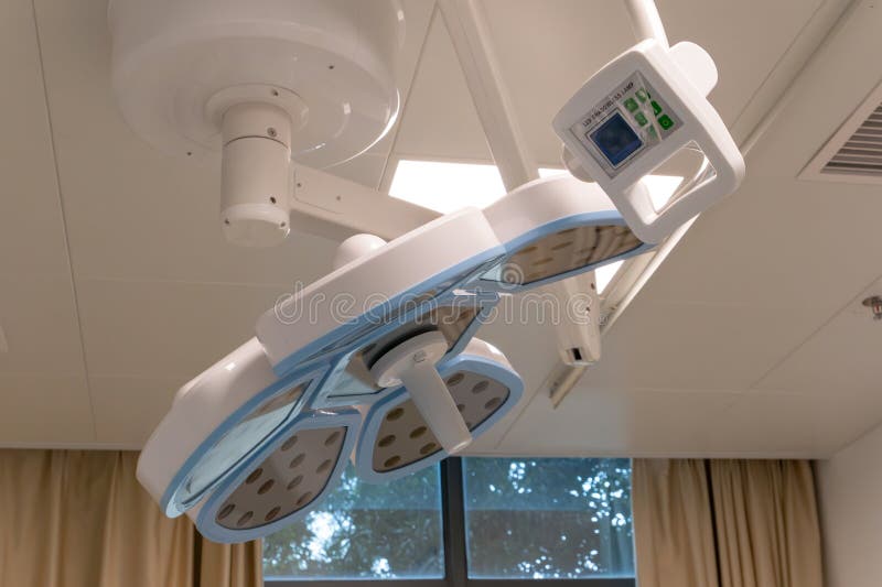 Led Shadowless Lamp on Ceiling Stock Image - Image of sterile, clinical ...
