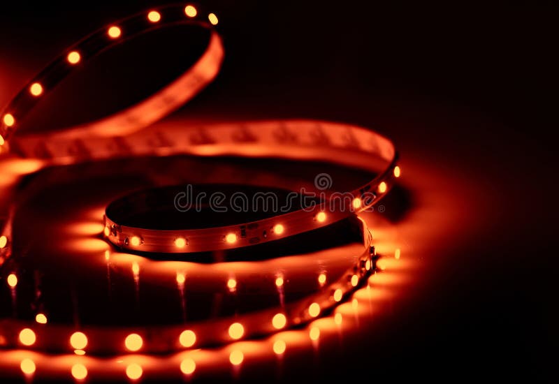 Led Stripe in Coil Isolated on White.Diode Strip. Stock Image - Image ...