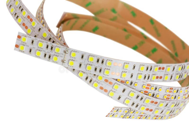 Led Shining Diode Lights. Strip. Stock Photo - Image of background ...