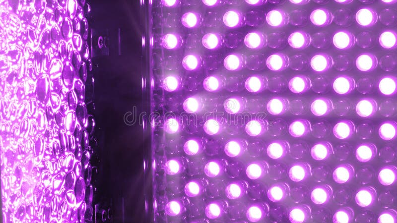 LED Shiny Bright Rotating Panel in Purple Stock Image - Image of black ...
