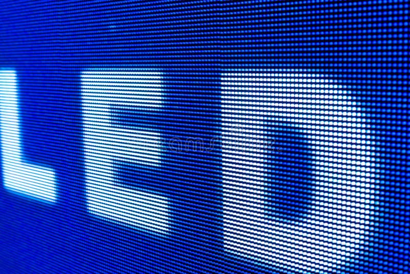 LED Sign at the LED Smd Screen Stock Image - Image of green, abstract ...