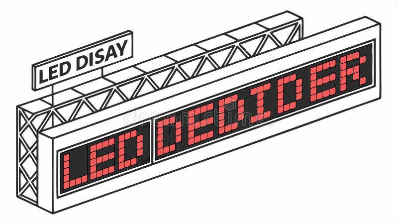 LED Signboard Icon with Glowing Text Display Vector Design Generative ...