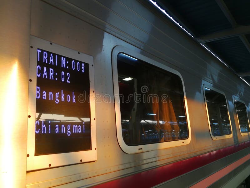 LED Signs Indicating the Train and the Destination Station Stock Image ...