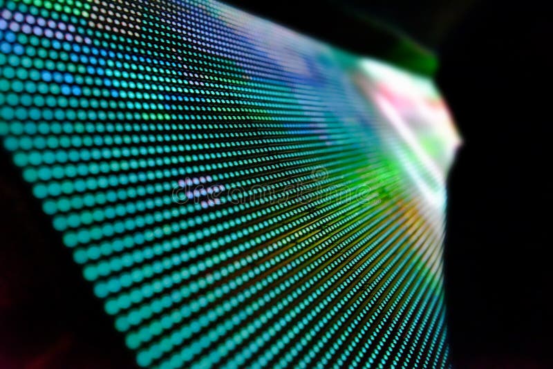 LED Soft Focus Background, Abstract LED Panel Art Wall Falling Out of ...