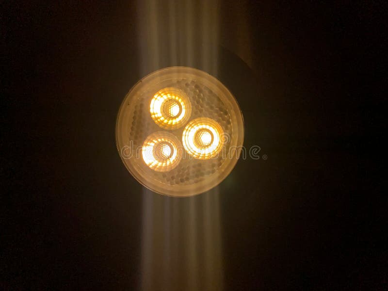 Led Spot with Three LED Closeup View Stock Photo - Image of ...