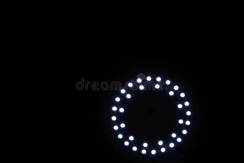 Blue Led Spotlight Aranged in Circle Stock Photo - Image of color, beam ...