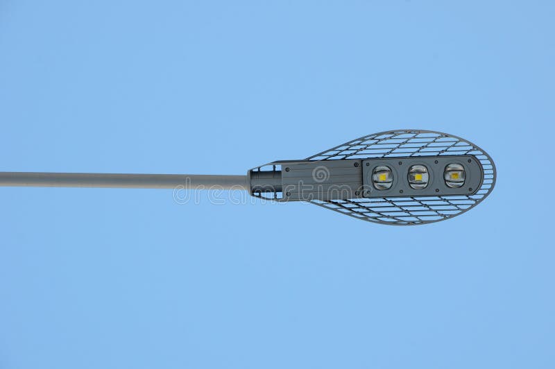 LED Spotlight. Lamp Post Closeup Stock Photo - Image of energy, tool ...