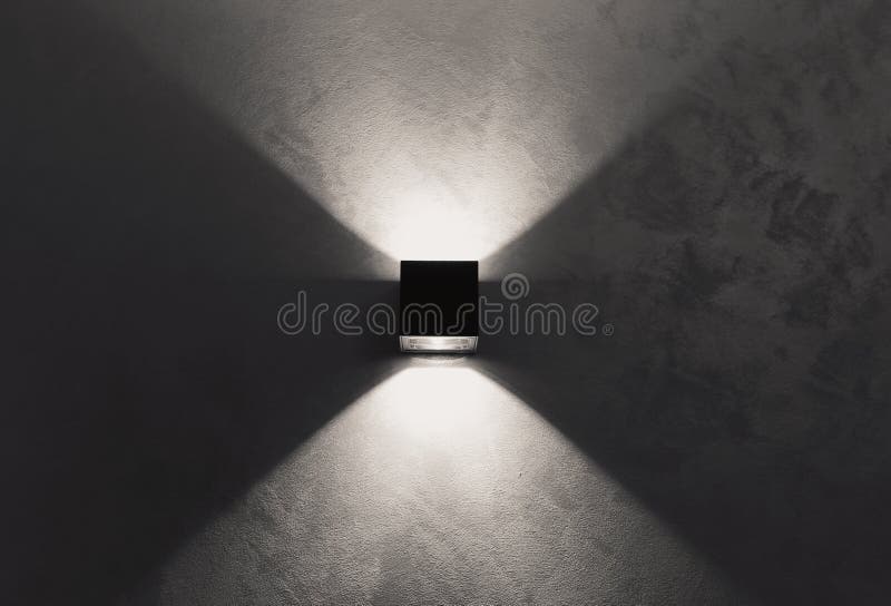 LED Spotlight on the Wall - Interiors Stock Image - Image of spot ...