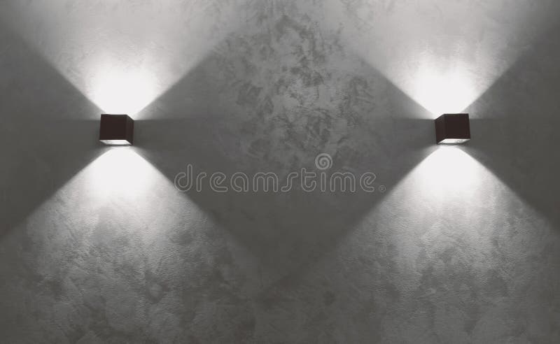 LED Spotlight on the Wall - Interiors Stock Photo - Image of minimalism ...