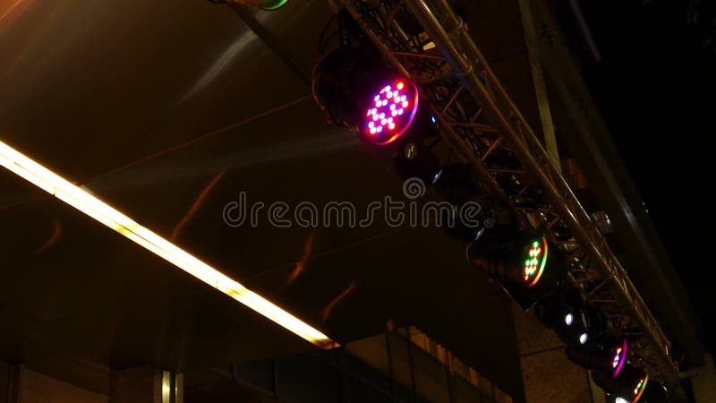 LED Stage Lights Shining Flashing at Show Stock Footage - Video of ...