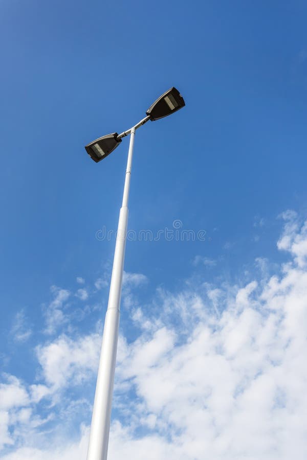LED street lamp post stock photo. Image of background - 300932476