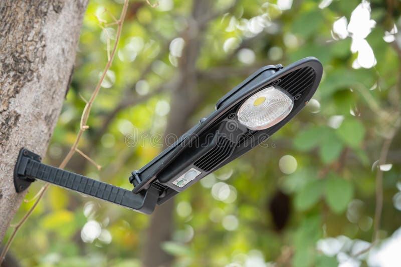 LED Street Lamp in Public Space Solar Power Source Lighting User Tree ...