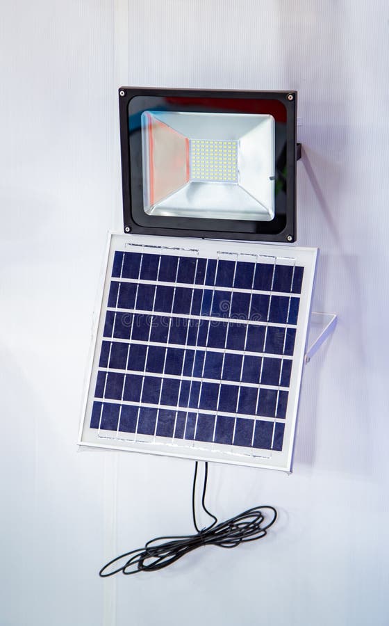 LED Street Light with Solar Cell Stock Image - Image of lighting ...